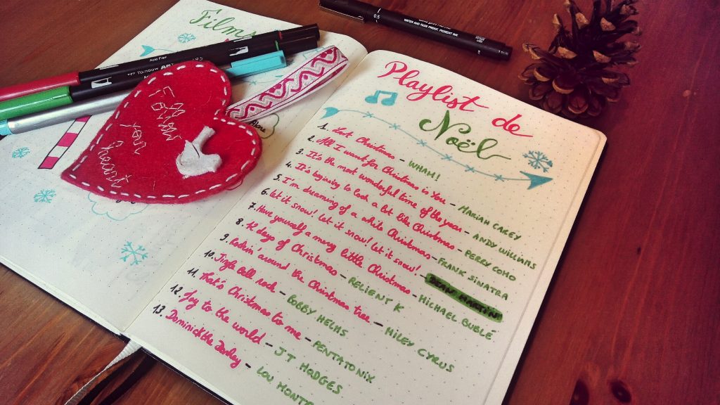 Bullet Journal - des idées pour Noël - Green & Feisty